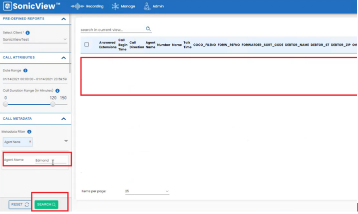 SonicView Search based Criteria Not Working – Provana